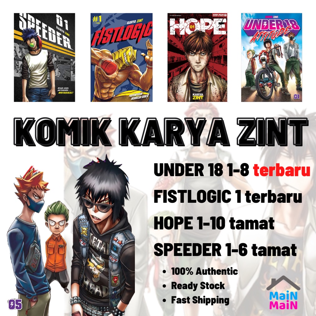 Karya Zint / UNDER 18: ATTITUDE / Speeder / FISTLOGIC / HOPE / Zint ...