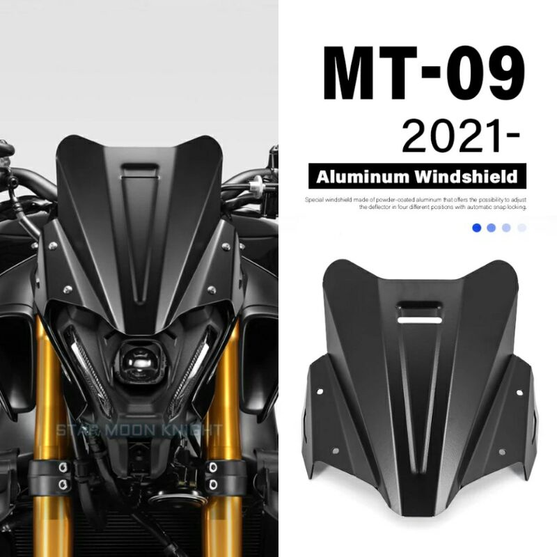 YAMAHA MTO9(2021) CNC ALLOY WINDSHIELD(BLACK) | Shopee Malaysia