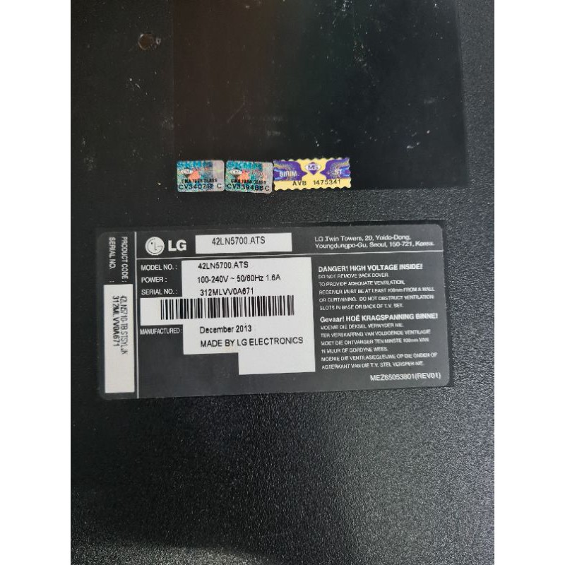 LG led tv spare part ( tv model 42ln5700.ats) | Shopee Malaysia