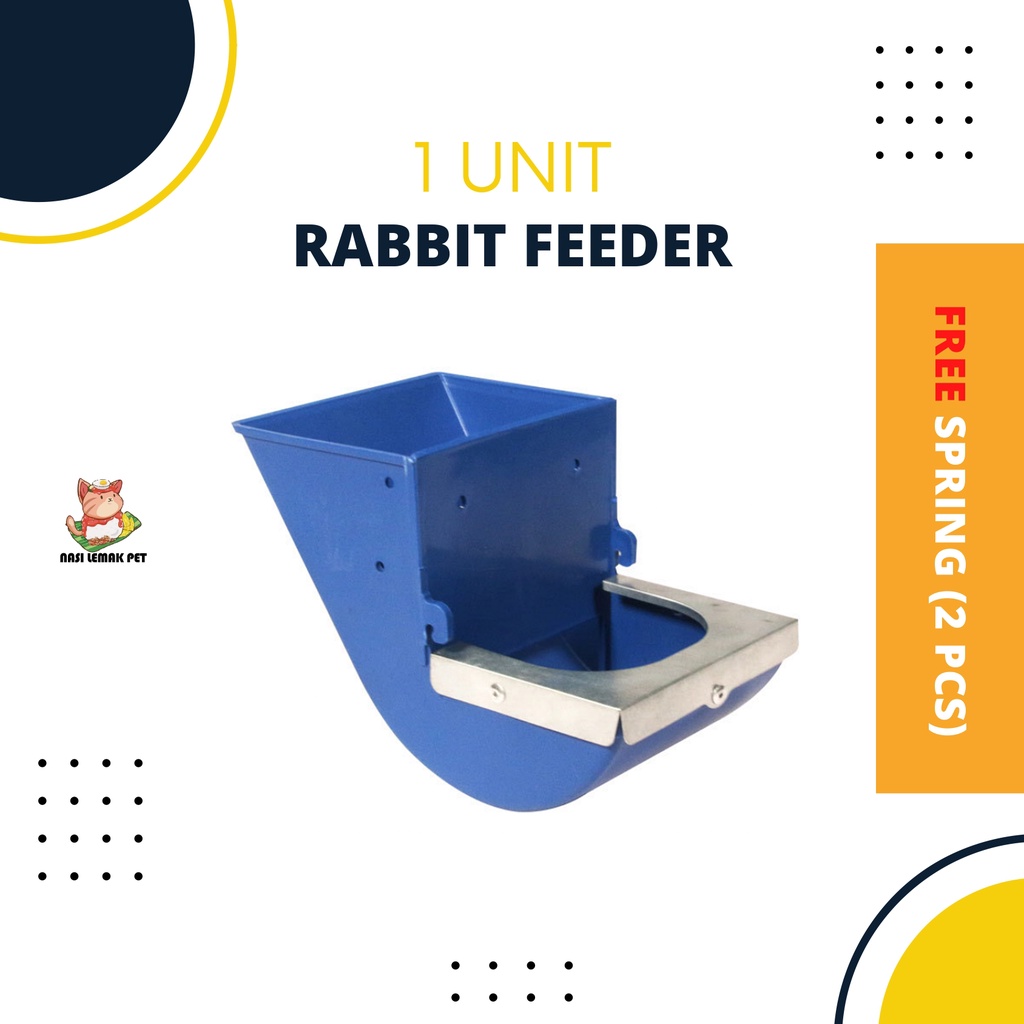 Rabbit Feeder Bekas Makanan Arnab Rabbit Food Container Auto Feeder ...
