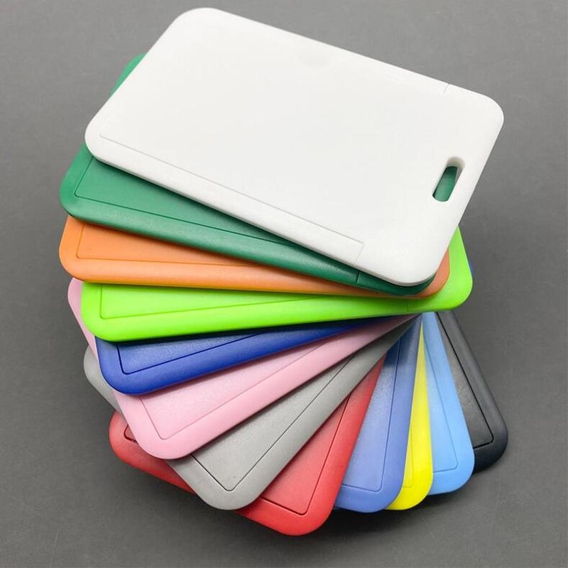 Sliding Cover ID Name Badge Holder Pass Bus Work Card Cover Chest ...