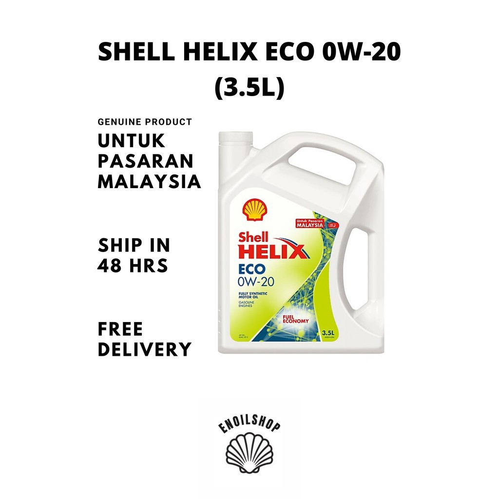 Shell Helix ECO 0W-20 Engine Oil (3.5L) | Shopee Malaysia