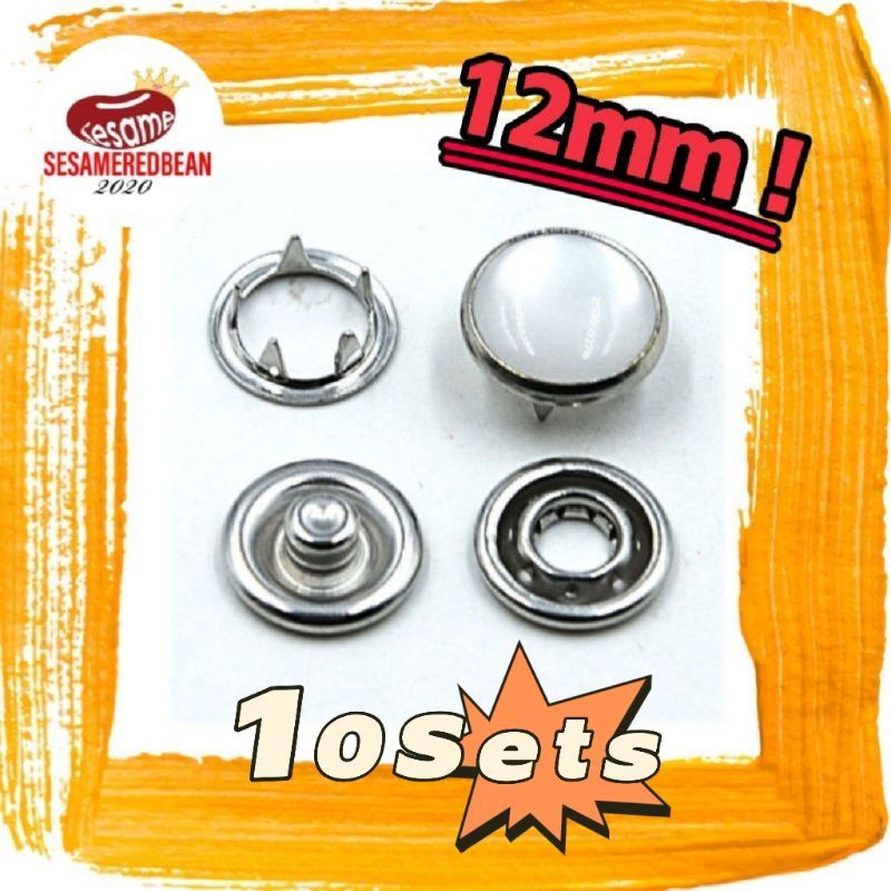 12mm Butang Snap Besi manik mutiara Metal Button Plier Pearl butang ...