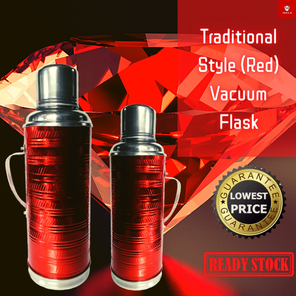 【TWIN TOWER️】Traditional Style (Red) Vacuum Flask 传统式 红色保温瓶【100% ...