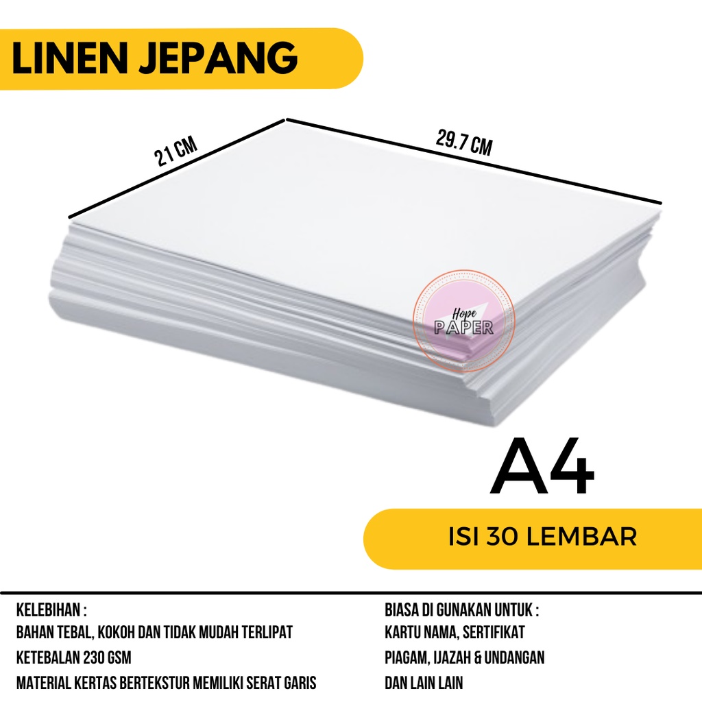A4 Linen Paper contains 30 sheets / A4 Linen Cardboard Paper | Shopee ...