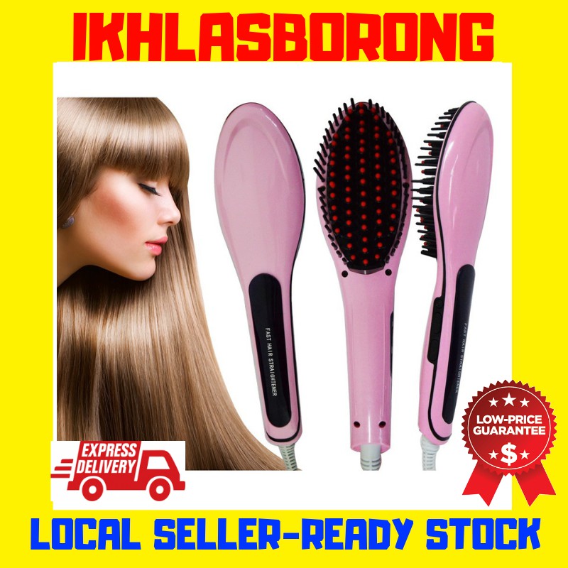 Magic Hair Comb Straightener Electric Comb With LCD Display | Shopee ...