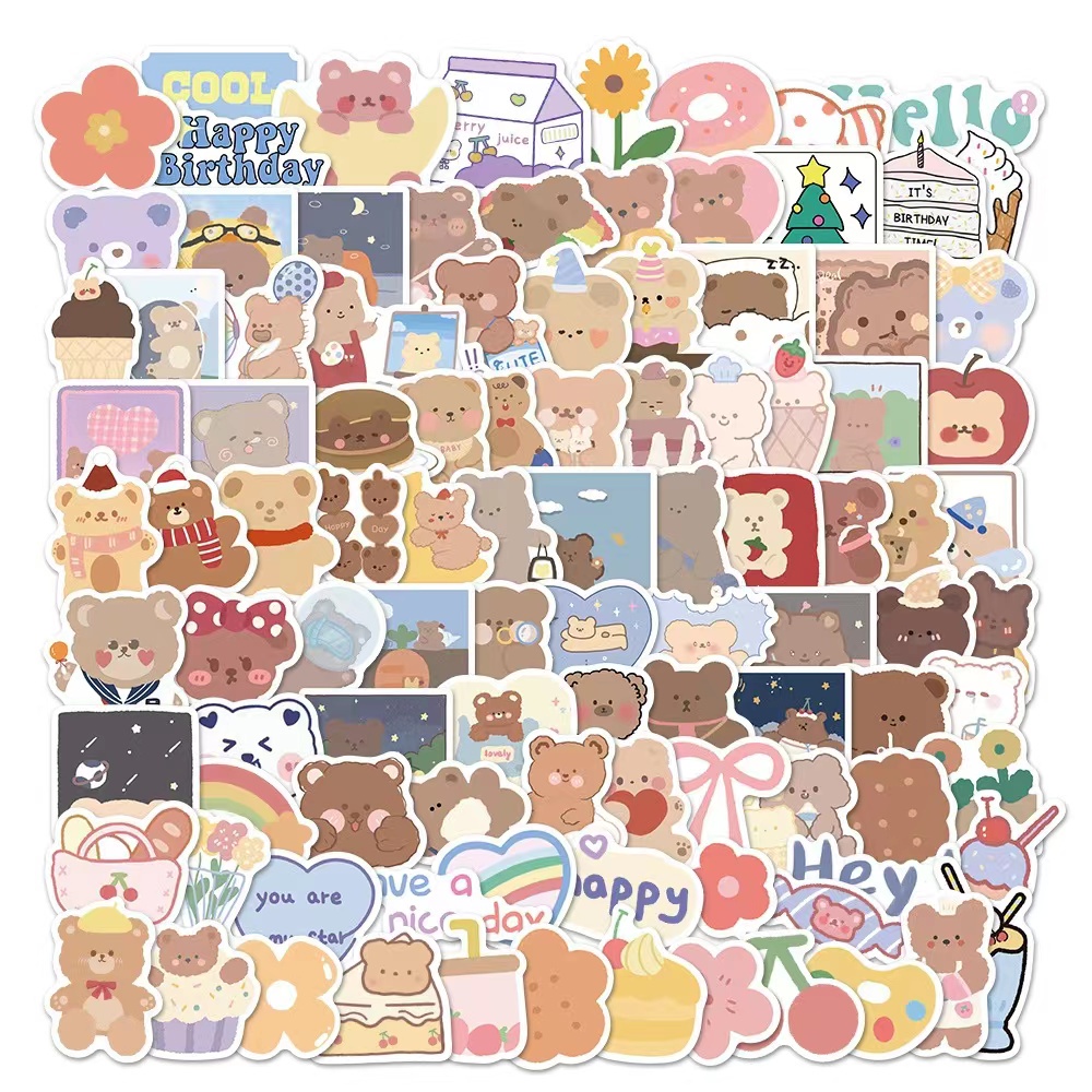 IG INS Waterproof Sticker DIY Diary Planner Notebook Cute Cartoon ...