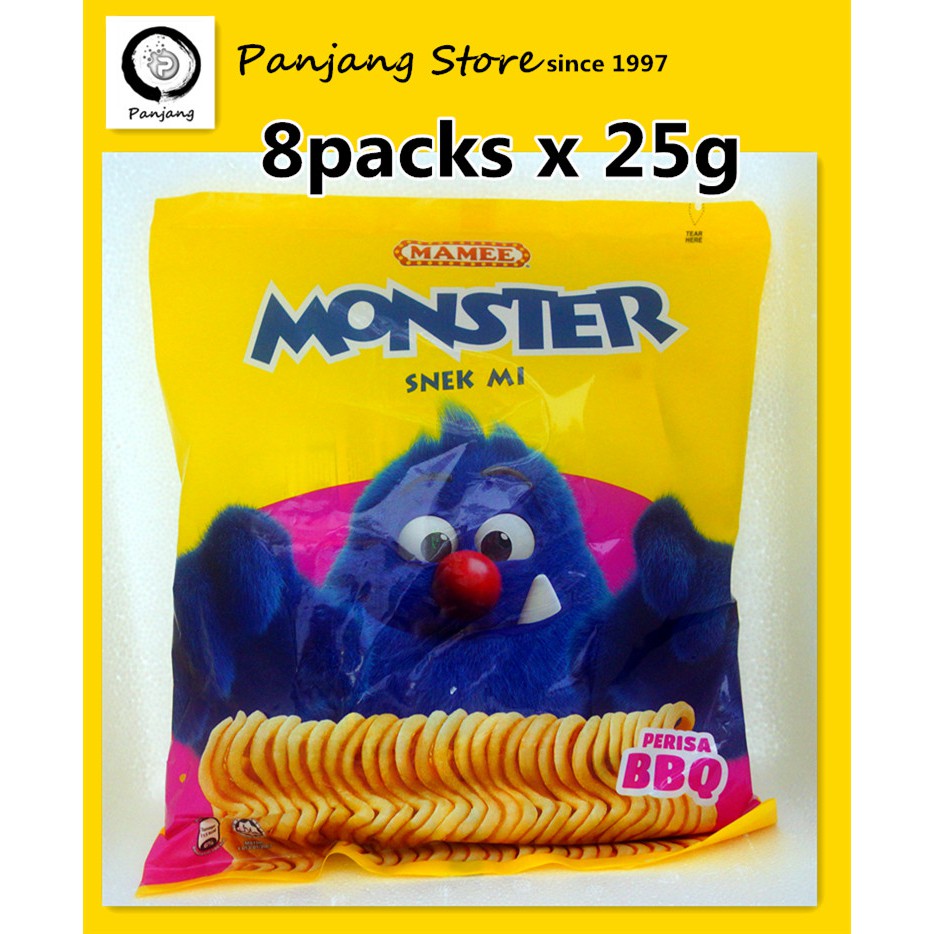 MAMEE MONSTER SNEK MI PERISA BBQ (8PKT X 25G) | Shopee Malaysia