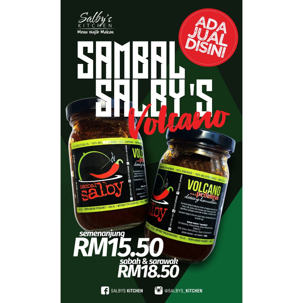 BUNTING 3 X 5 KAKI SAMBAL SALBYS VOLCANO | Shopee Malaysia