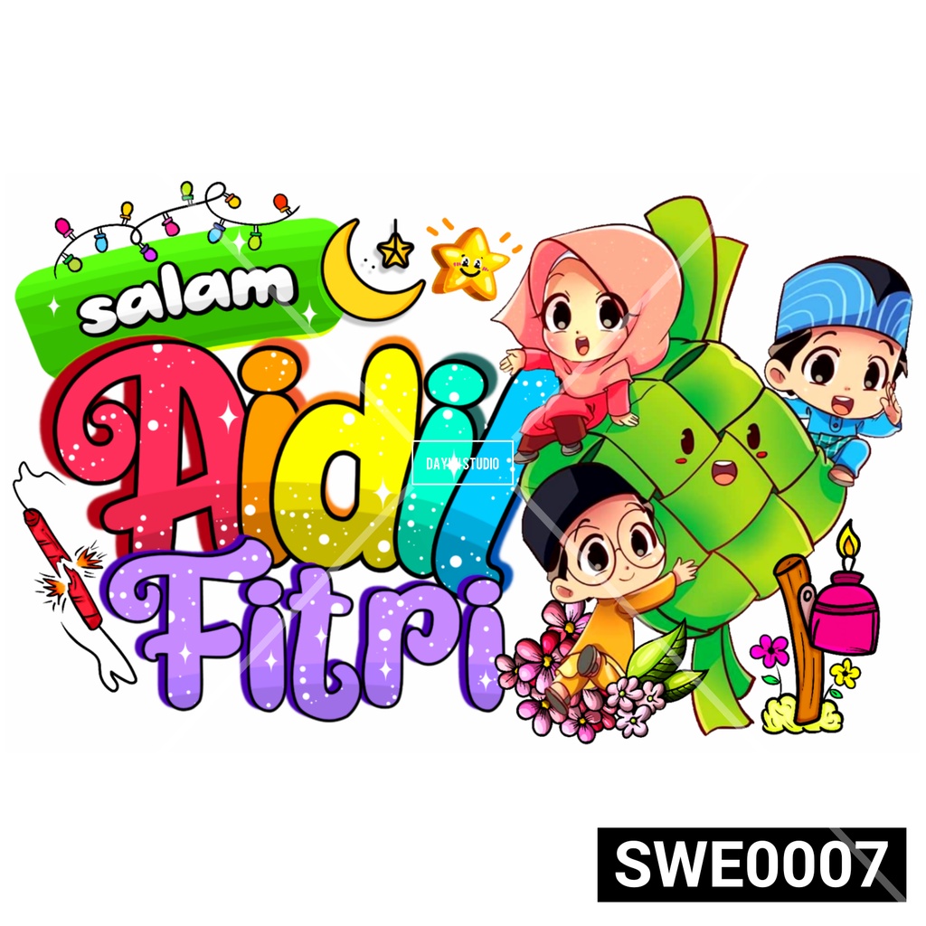 [ STICKER RAYA 2025 ] Waterproof Kalis Air | Selamat Hari Raya ...