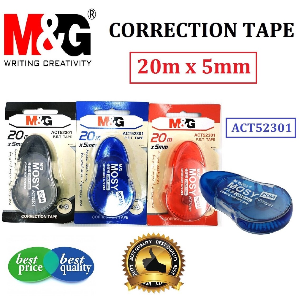 M&G Mosy 20mX5mm Correction Tape ACT52371 / ACT52301 | Shopee Malaysia