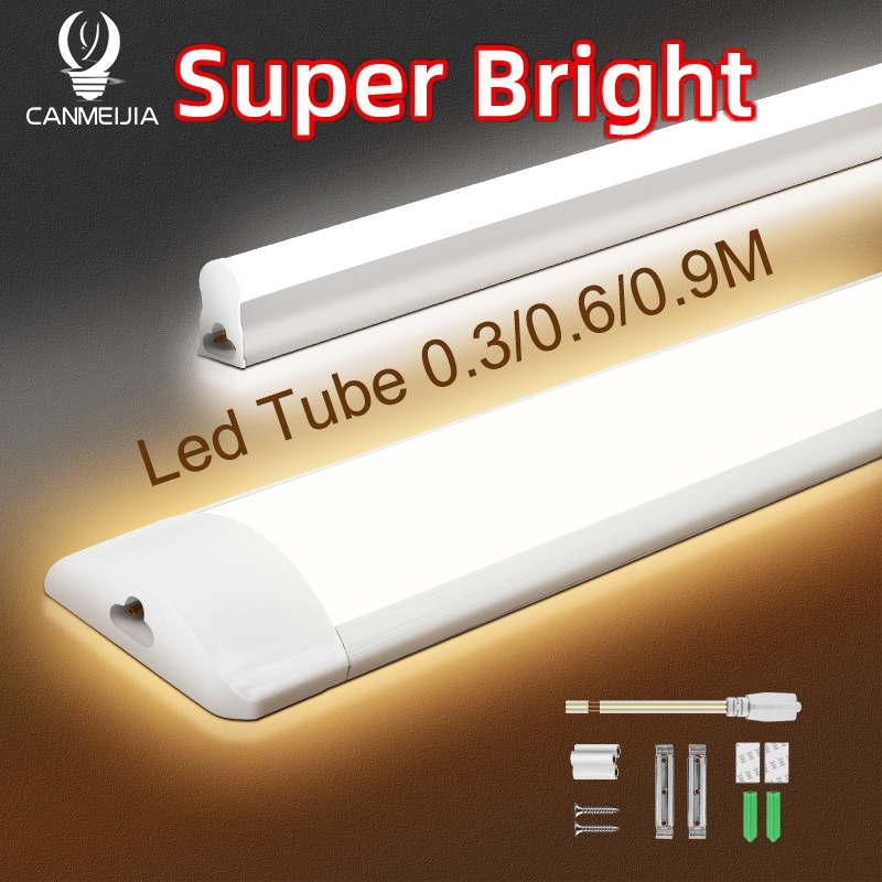 Led Lights Tube T5 T8 Under Cabinet Lights 30/50/60/90cm Flourescent ...