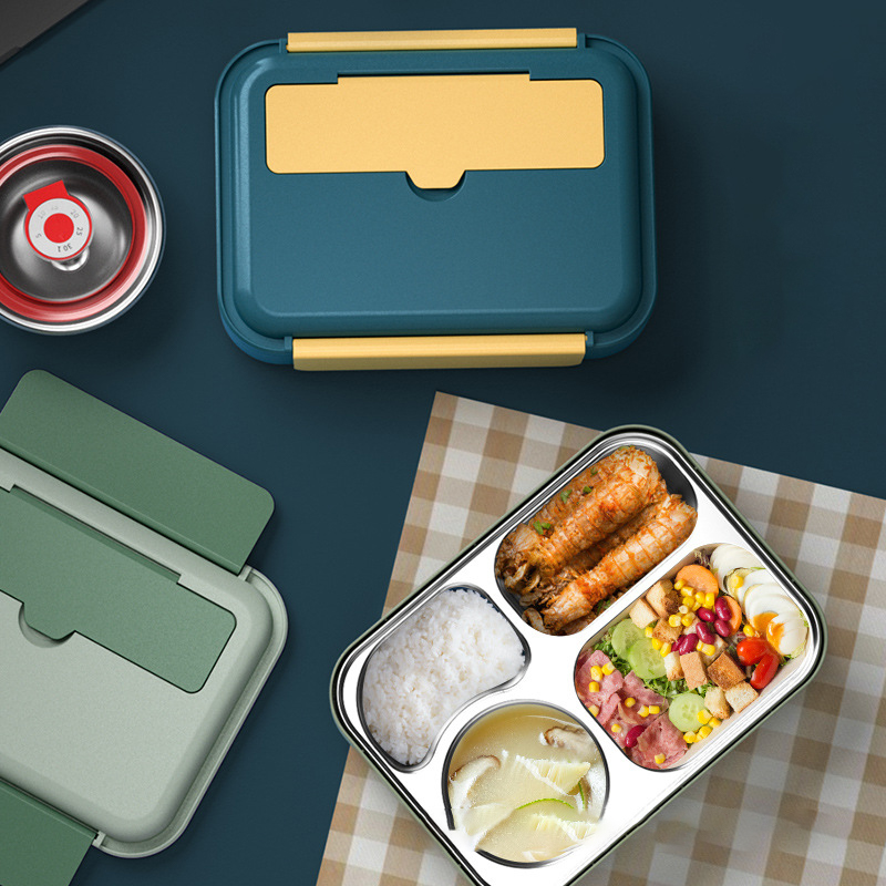 304 Stainless Steel Office Student Portable Compartment Large Capacity ...