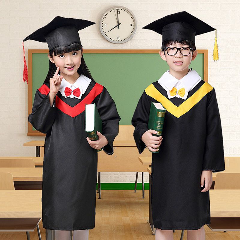 Kids Graduation Jacket With Hat Bachelor Gown Cosplay Costume Fancy ...
