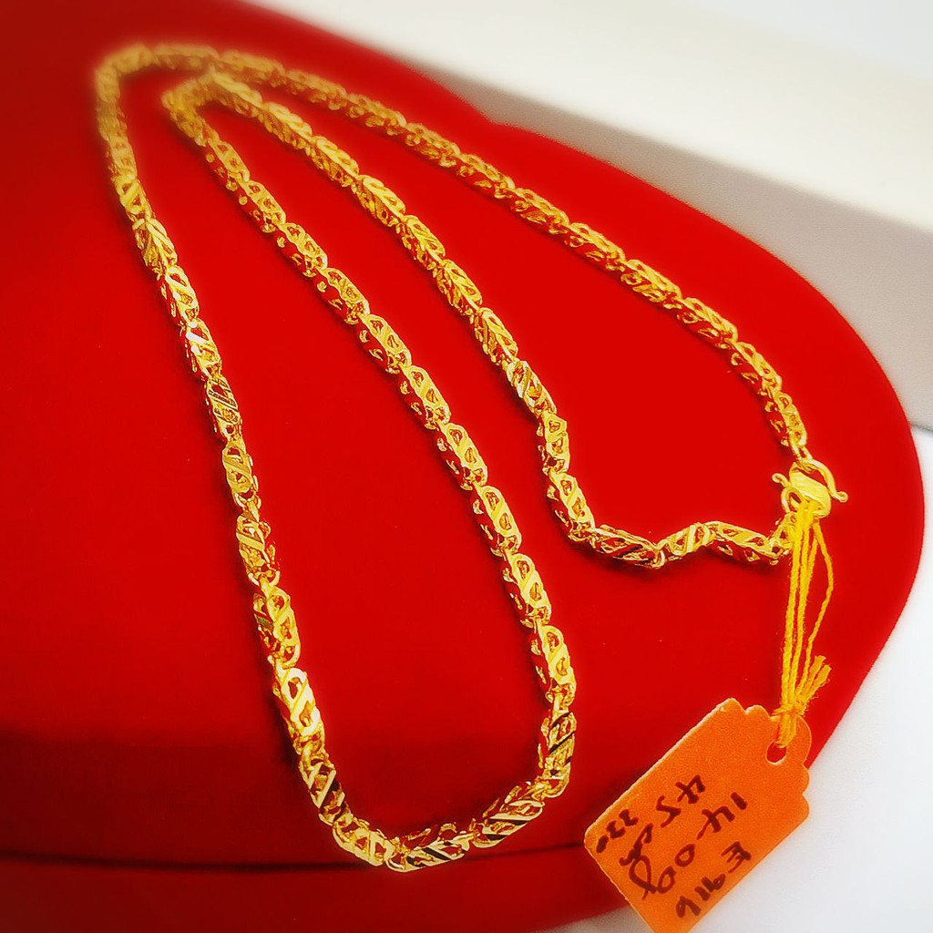 LAELA RANTAI LEHER BOX SARANG BURUNG EMAS TULEN 916 GOLD NECKLACE ...