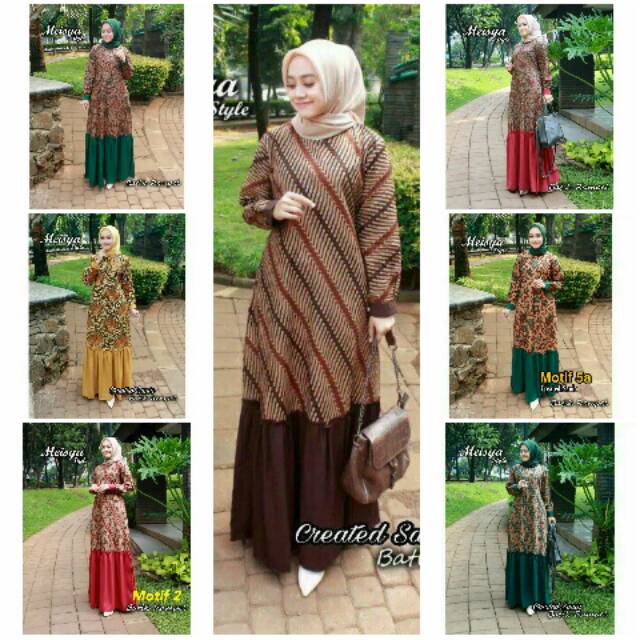Gamis Batik Rempel ORI Meisya stile all standard and jumbo sizes ...