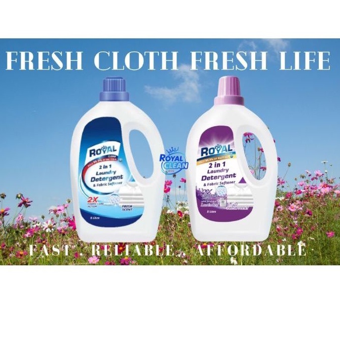 Royal clean 2 in 1 Laundry detergent with fabric softener. Sabun Dobi ...