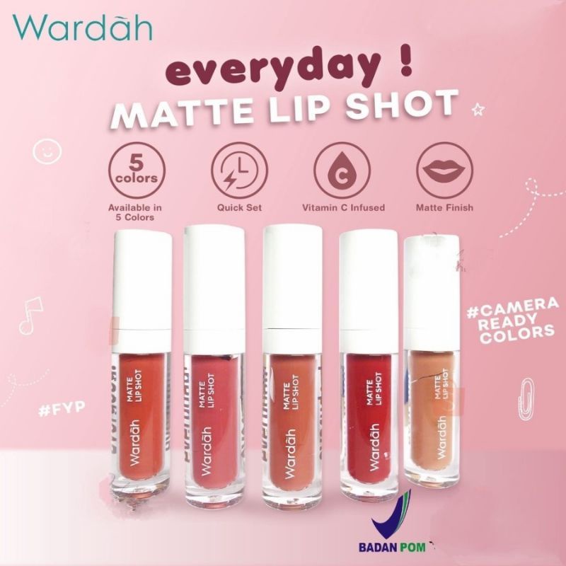 As Wardah Everyday Matte Lip Shot LipShot Lip Cream Lipstick Lipcream ...