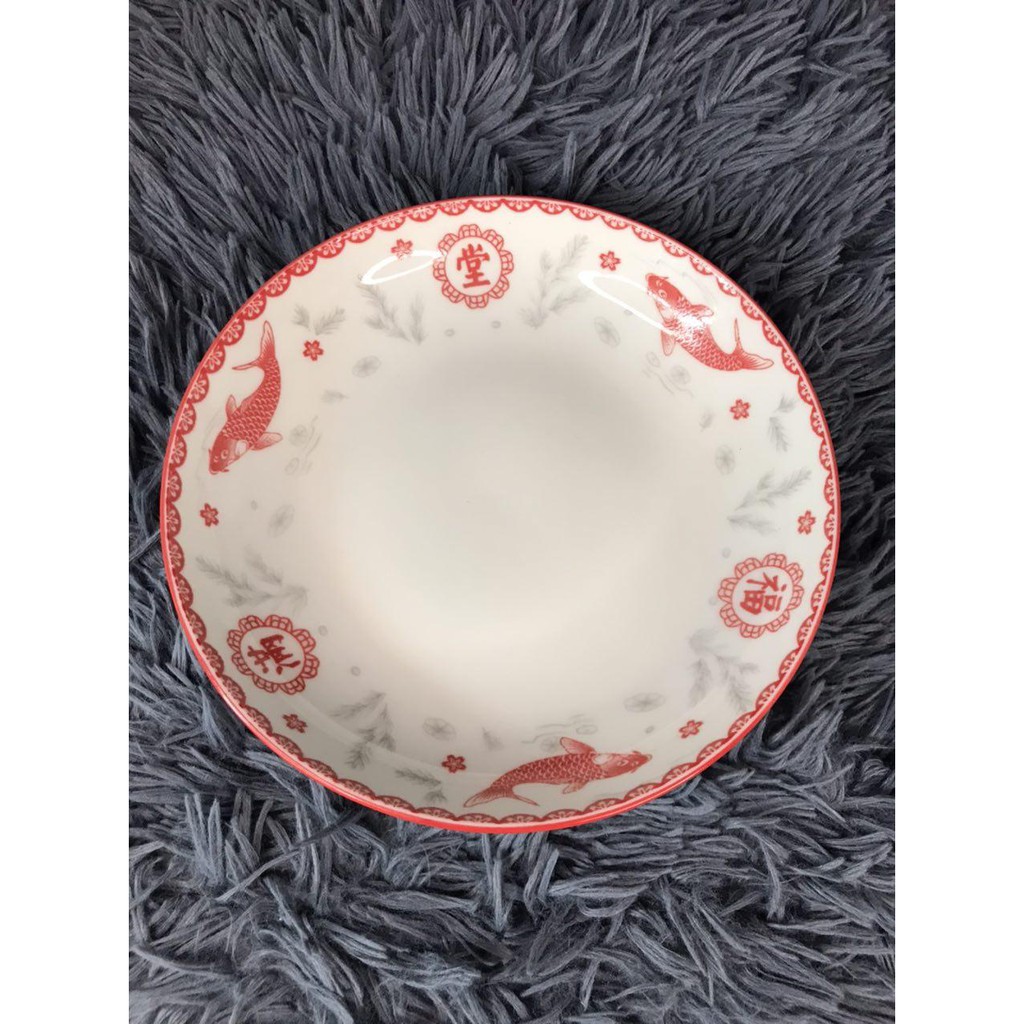 KM_ 7'' Chinese Style CNY Red Fish Design Dinner Plate | Shopee Malaysia