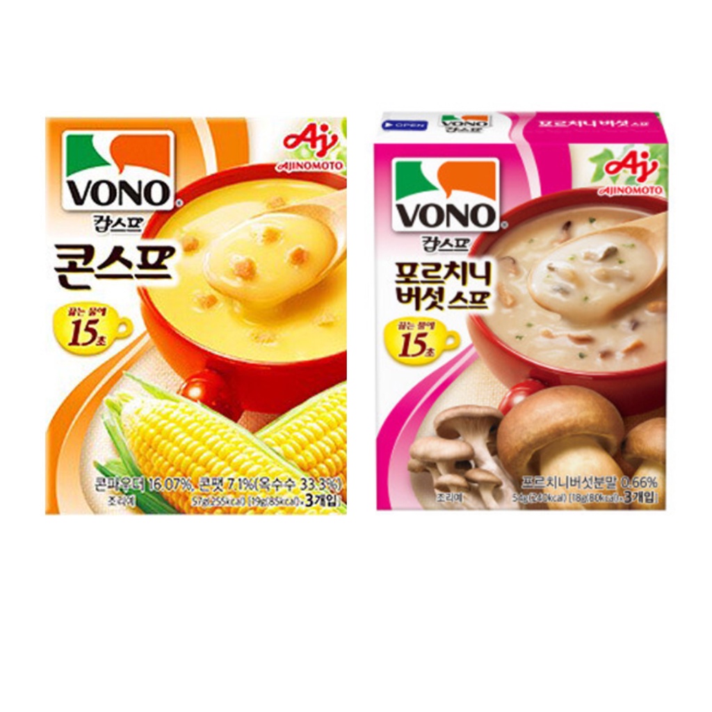 [Vono] Cup Soup 21g* 3ea/ 2 Type /Korean Most Popular Food | Shopee ...