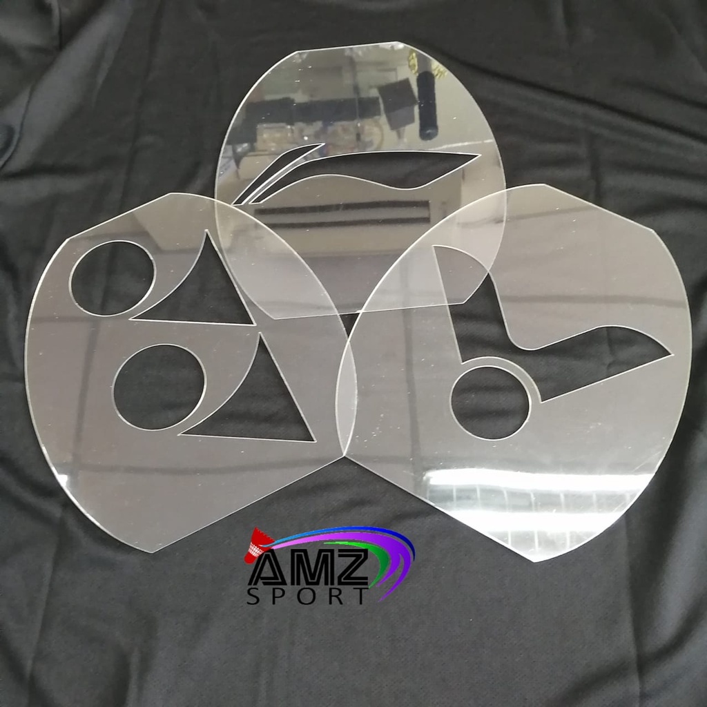 BADMINTON LOGO STENCIL YONEX / LI NING / VICTOR / APACS / FELET CARD ...