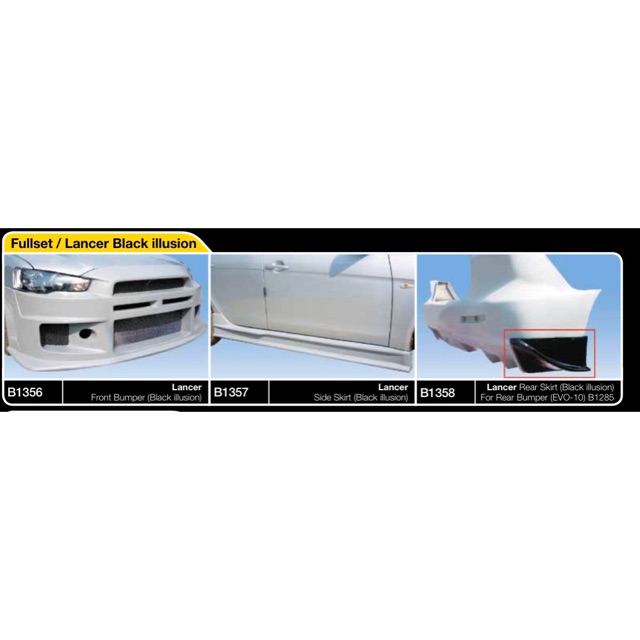 Mitsubishi Lancer GT proton inspira Black illusion bodykit body kit ...