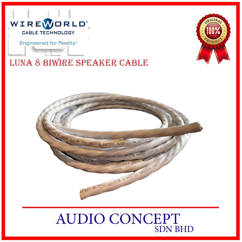 WireWorld Luna 8 Speaker Cable(8-14Meter) | Shopee Malaysia