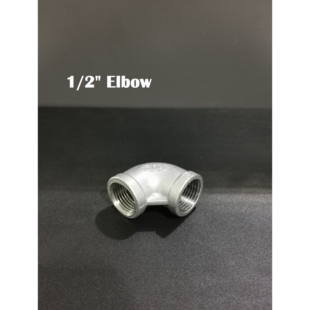 1/2" 3/4" 1" BSPT Stainless Steel SUS304 Tee Elbow Socket Nipple Bush Cap Plug Union Lock Nut ...