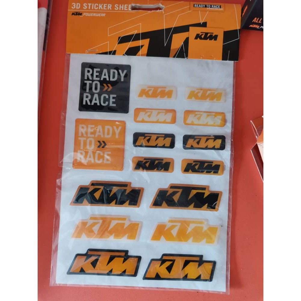 (KTM Series) Sticker Sheet (3D) KTM 'G' | Shopee Malaysia