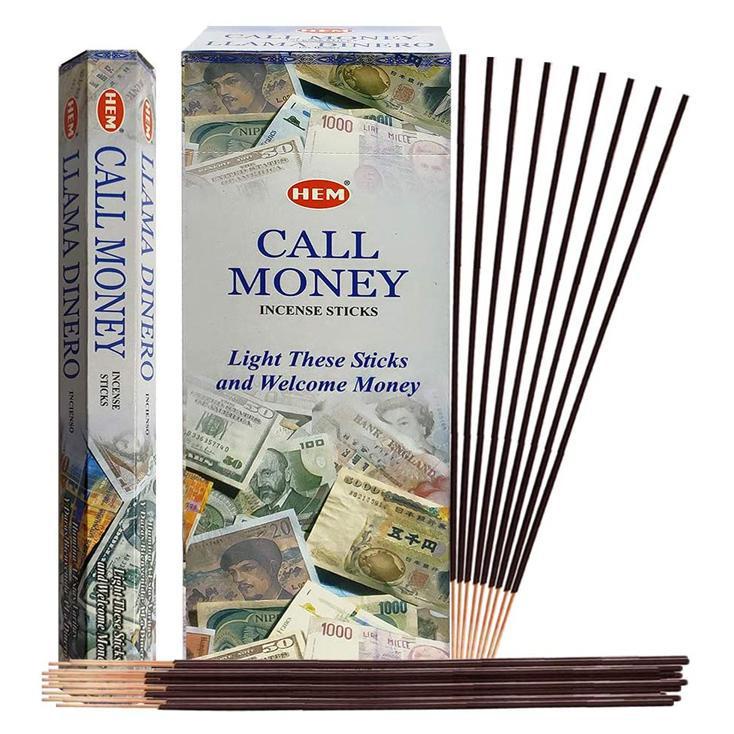 Hem Hand crafted call Money Incense sticks (20 sticks per pack ,6 packs ...