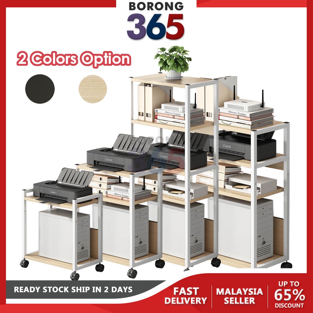 Borong365 Multipurpose Office Storage Rack Simple Bookshelf Rak Printer Fail Buku Office ...