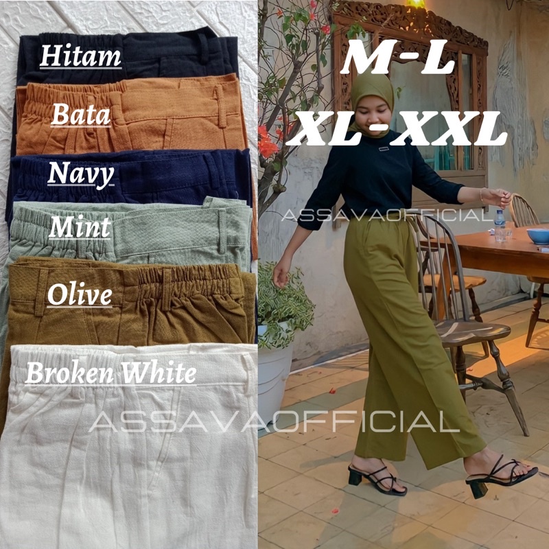 YUKA SLIM CULLOTE - HIGHWAIST LINEN PANTIES - LEA PANTS PREMIUM ...