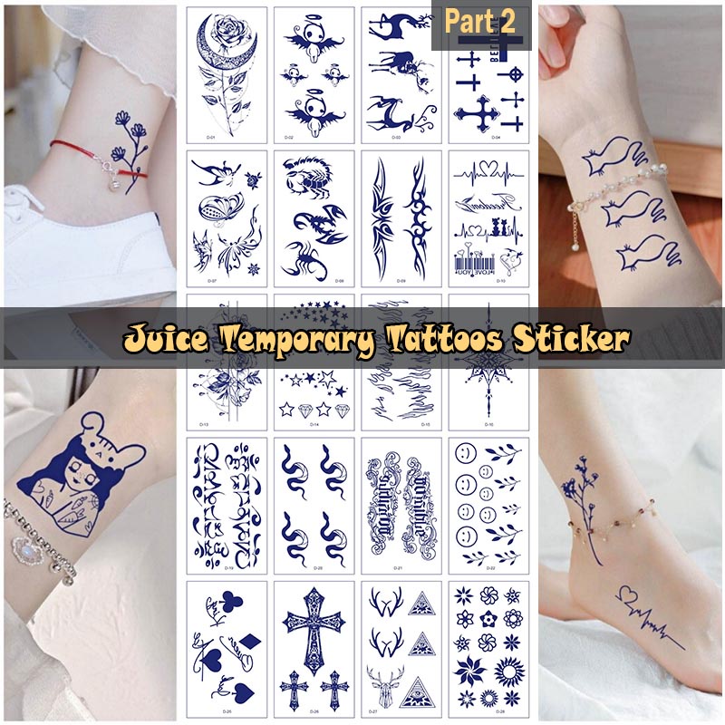 [Malaysia Stock]Juice Temporary Tattoos Sticker Waterproof Letters Love ...