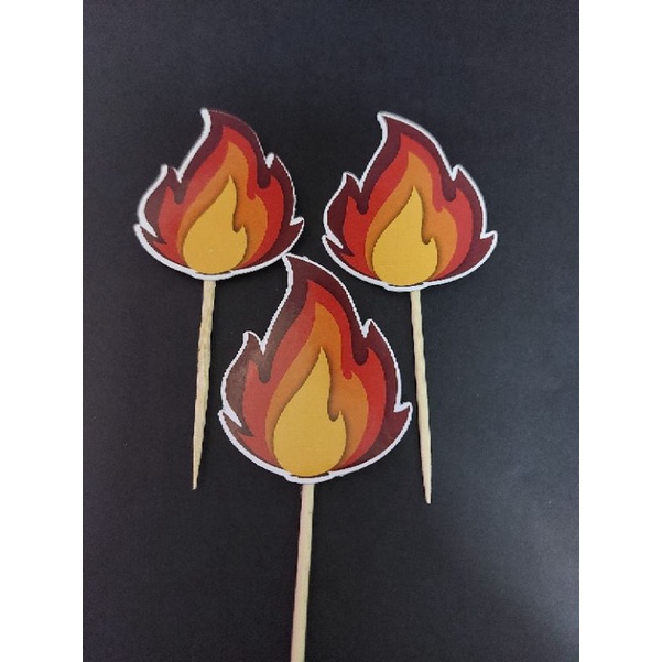 FIRE API CAKE TOPPER 3pcs | Shopee Malaysia