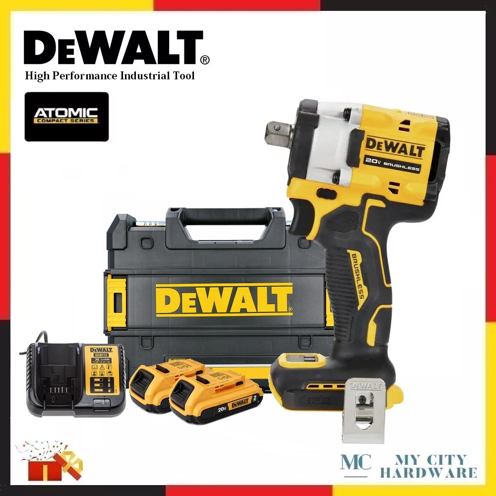 DEWALT ATOMIC DCF922D2-B1 18/20V 1/2'' Brushless Cordless Impact Wrench ...