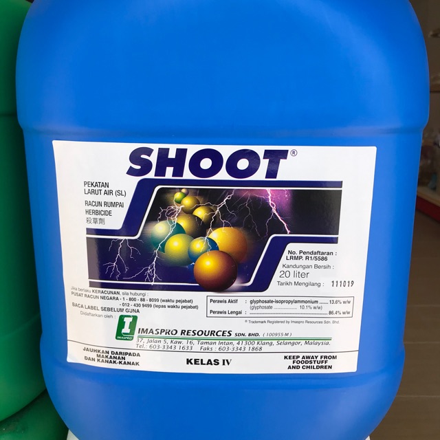 Shoot 20L HERBICIDE/RACUN RUMPAI/杀草剂 | Shopee Malaysia