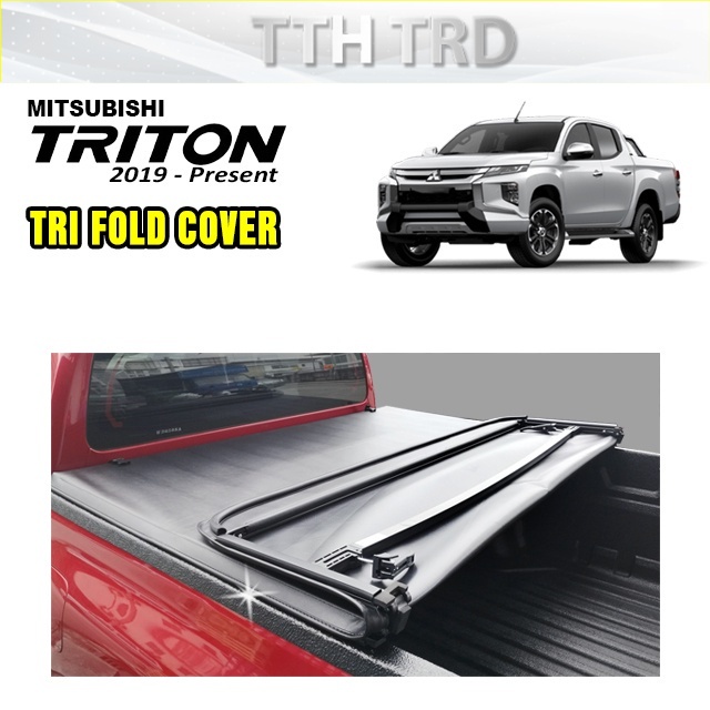 HC-CARGO Mitsubishi Triton 2019 - 2022 Tri-Fold Cover FLAT CANVAS SOFT ...