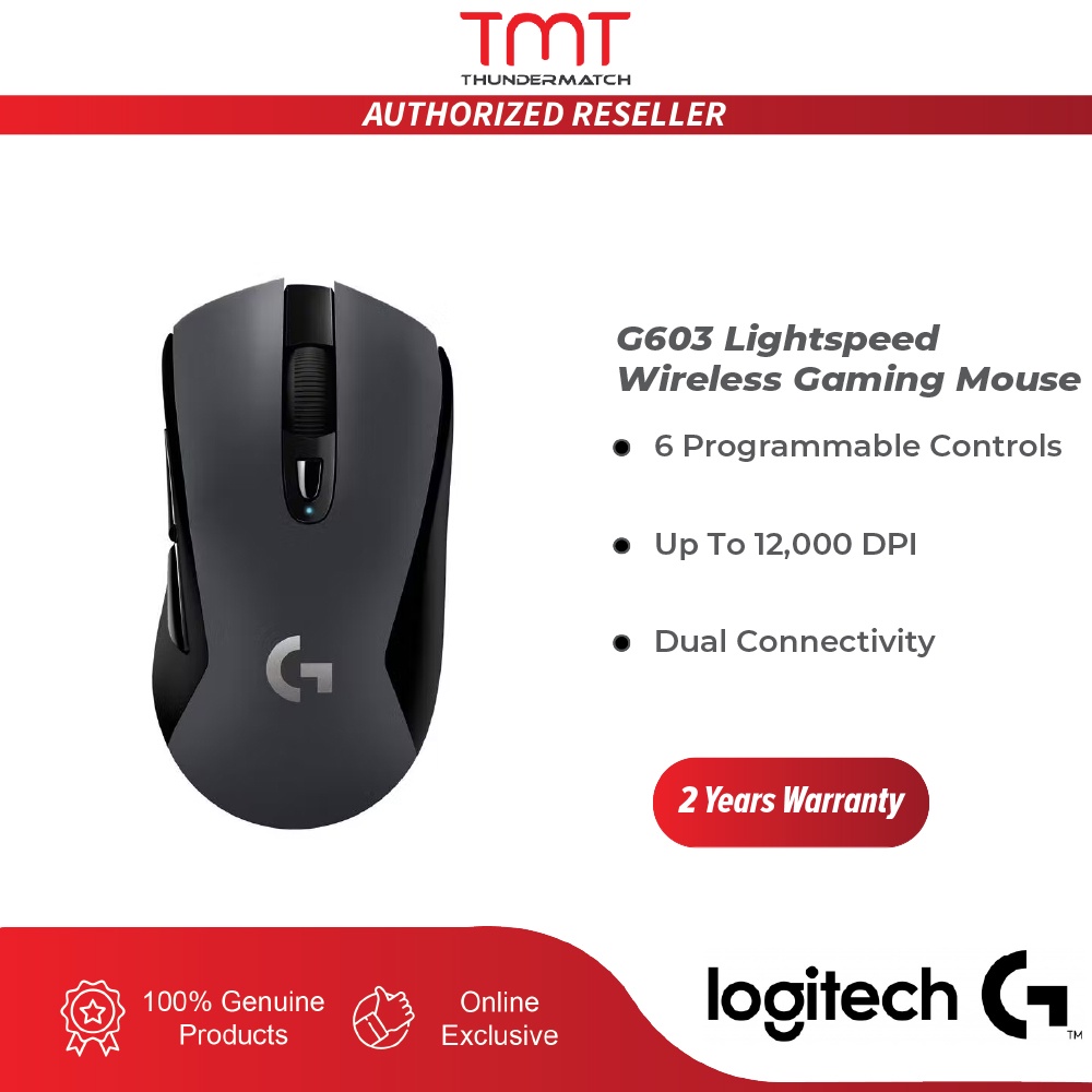 Logitech G603 LIGHTSPEED Wireless Gaming Mouse | HERO Sensor | 12000 ...