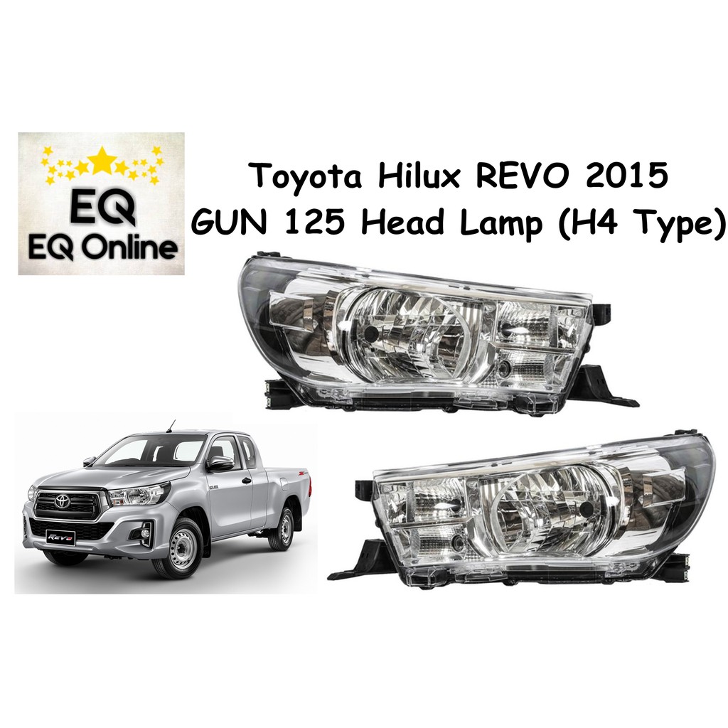 Toyota Hilux Revo 2015 GUN125 ( Halogen H4 Type) Head Lamp Head Light ...