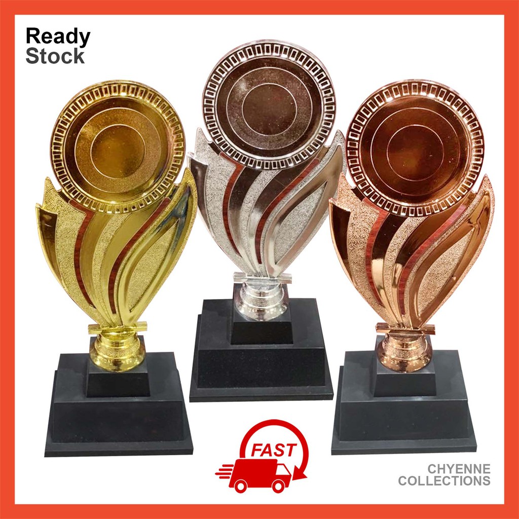 Fine Quality Trophy (Free Printing) Gold Silver Bronze School Trophy ...