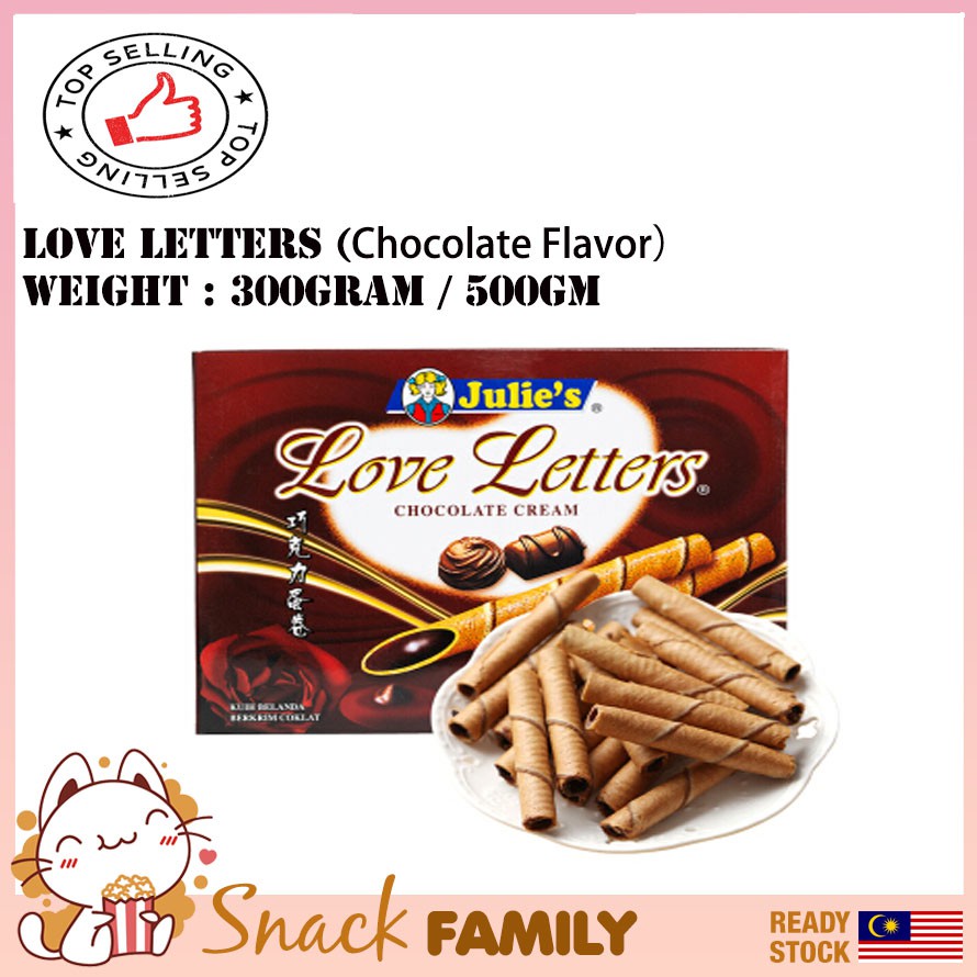 Julie's Love Letters Chocolate Cream Kuih Belanda Berkrim Coklat ...