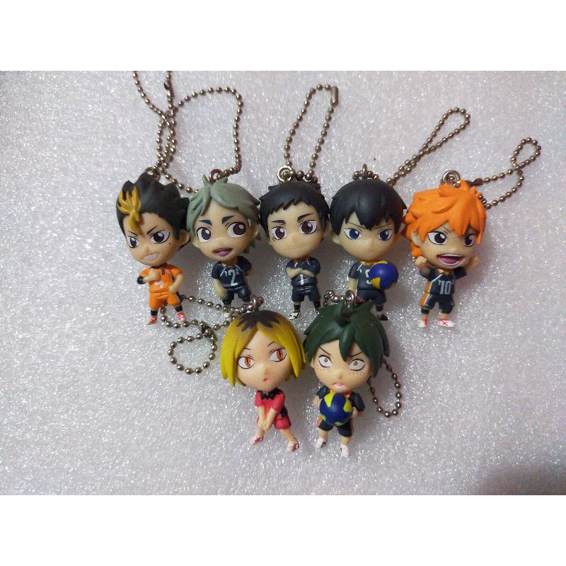 Genuine Haikyuu Mini Figure Ball Chain Hinata Nishinoya Toy Kageyama ...