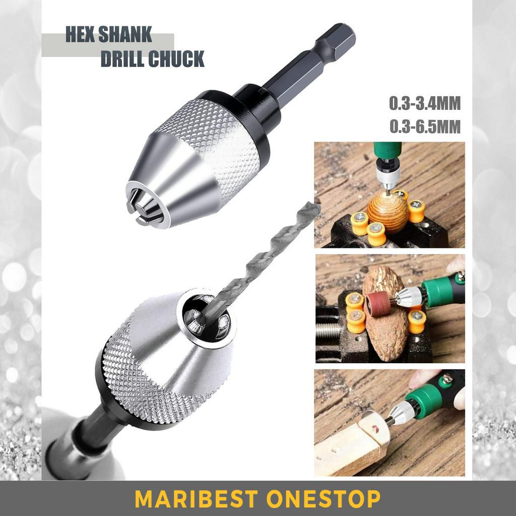 HEX SHANK DRILL CHUCK Quick Change Hex Adapter Keyless Drill Bit ...