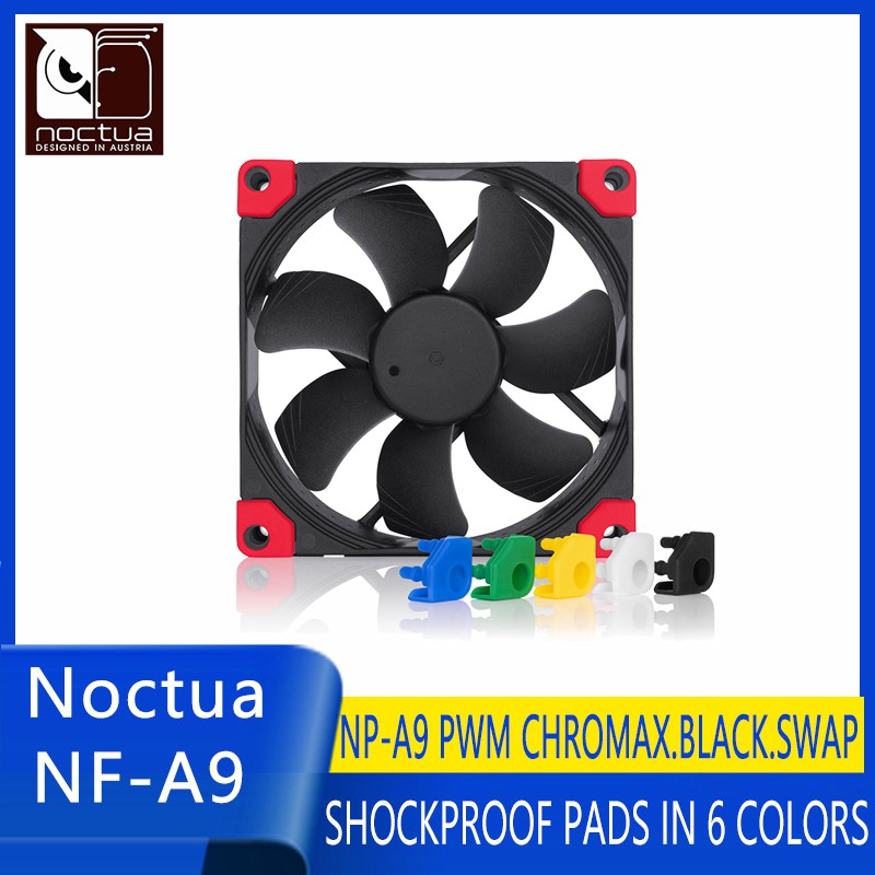 Noctua NF-A9 PWM chromax.black.swap 92mm radiator fan quiet 92x92x25mm ...