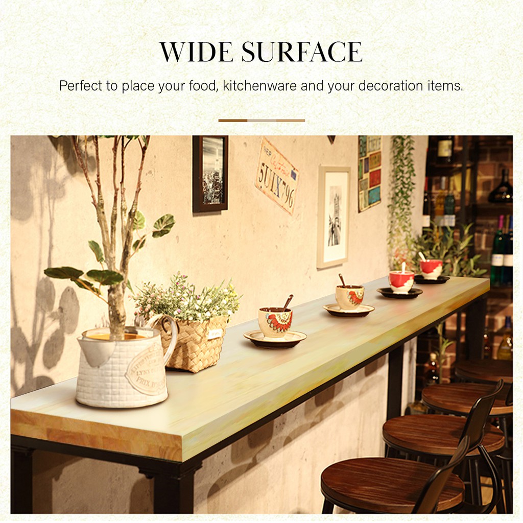 KENZZO: Dante Solid Wood Bar Table / Meja bar set makan Stool High ...