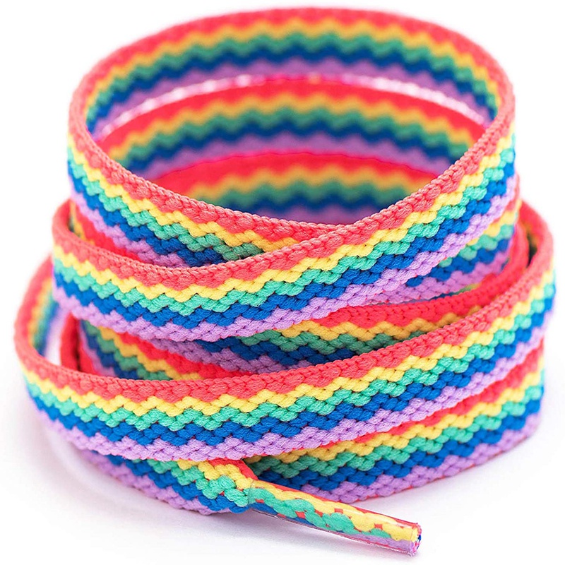 Ready Stock! Shoelaces for Shoes Rainbow Sneakers Shoe Laces Colorful ...