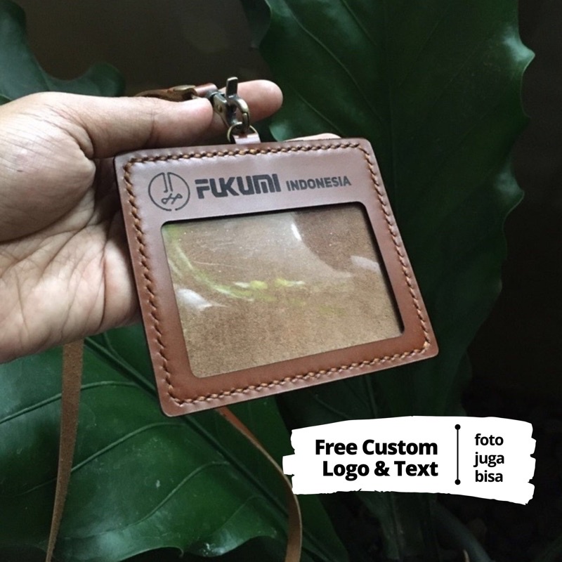Custom leather ID Card - Landscape ID Card Holder - Free custom logo ...