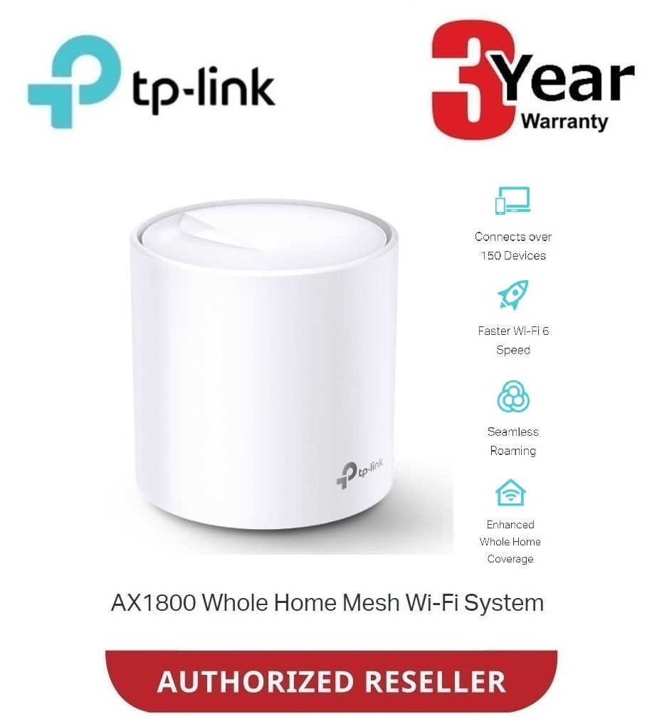 TP Link ( Deco X20 ) 1-Pack AX1800 Whole Home Mesh Wi-Fi 6 System ...