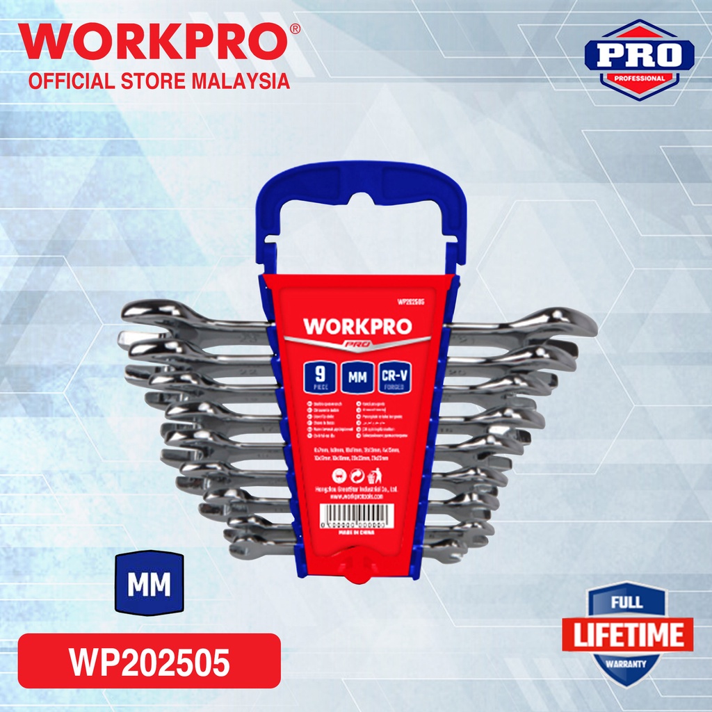WORKPRO Double Open Wrench Set (9 Pcs) | Shopee Malaysia