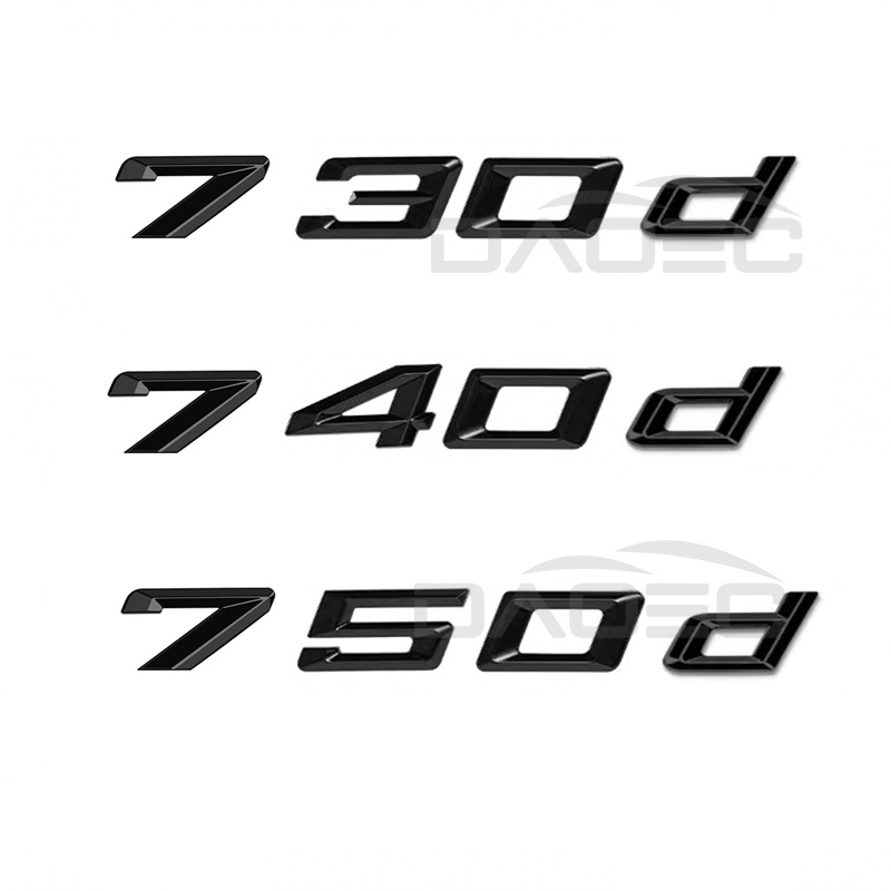 Car 3D ABS Trunk Letters Logo Badge Emblem Decal Sticker For BMW 7 ...